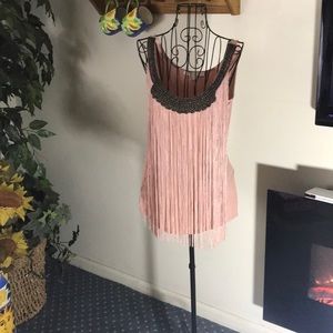 Boston Proper | Tops | Boston Proper Beaded Fringe Tank Nwt | Poshmark